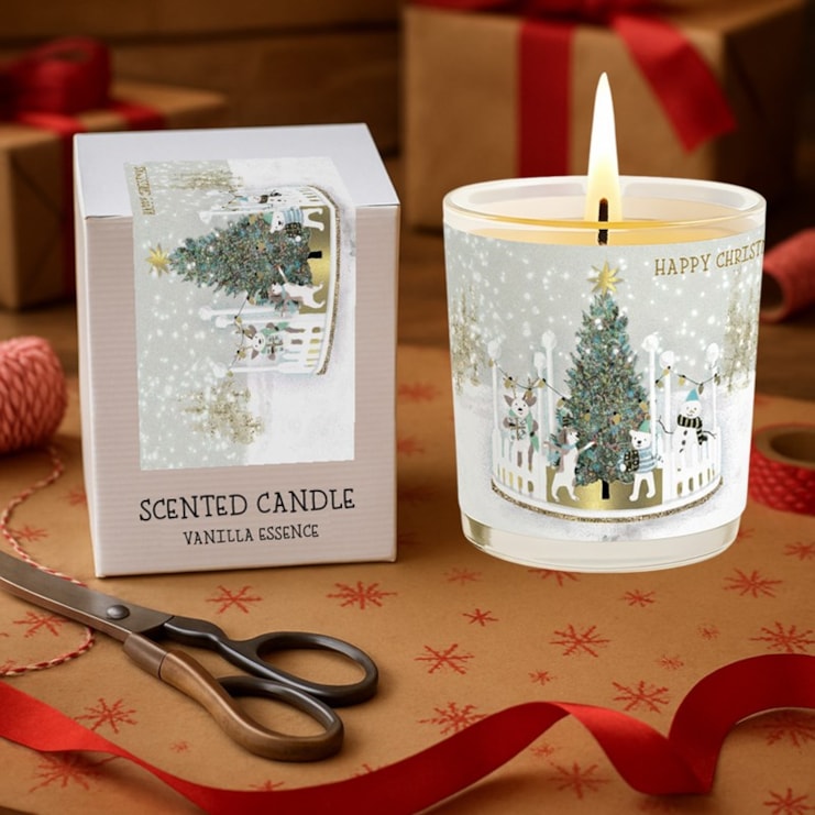 Vanilla Scented Christmas Candle - Christmas Scene | The Present Finder